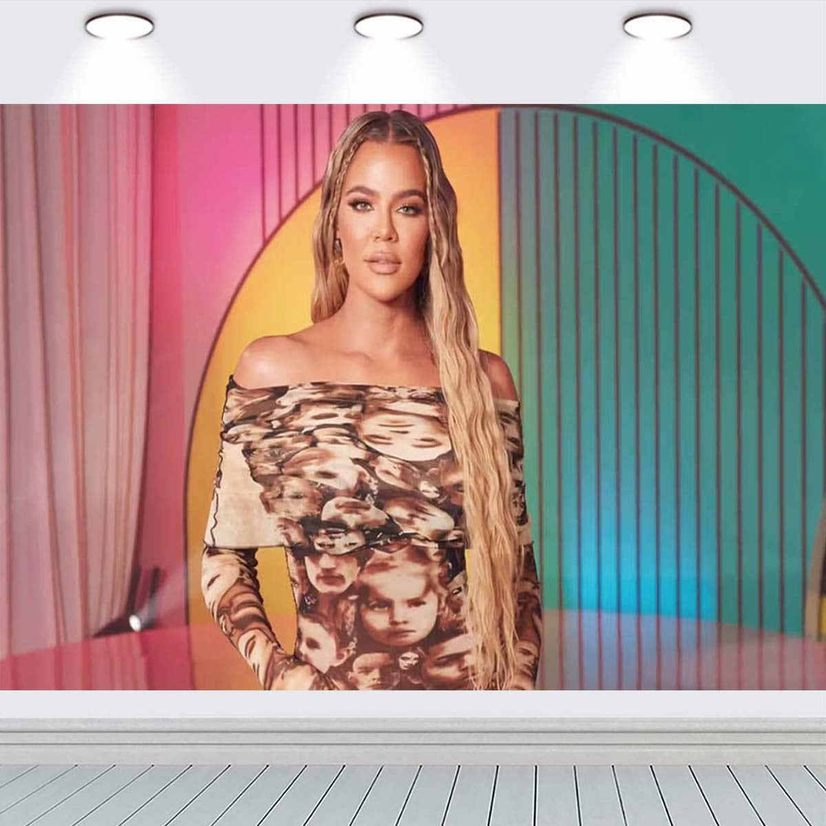 Khloe Kardashian Background school Wall Decor Taspestry Poster Banner ...