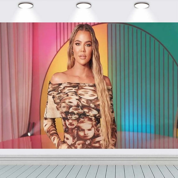 Khloe Kardashian Background school Wall Decor Taspestry Poster Banner ...