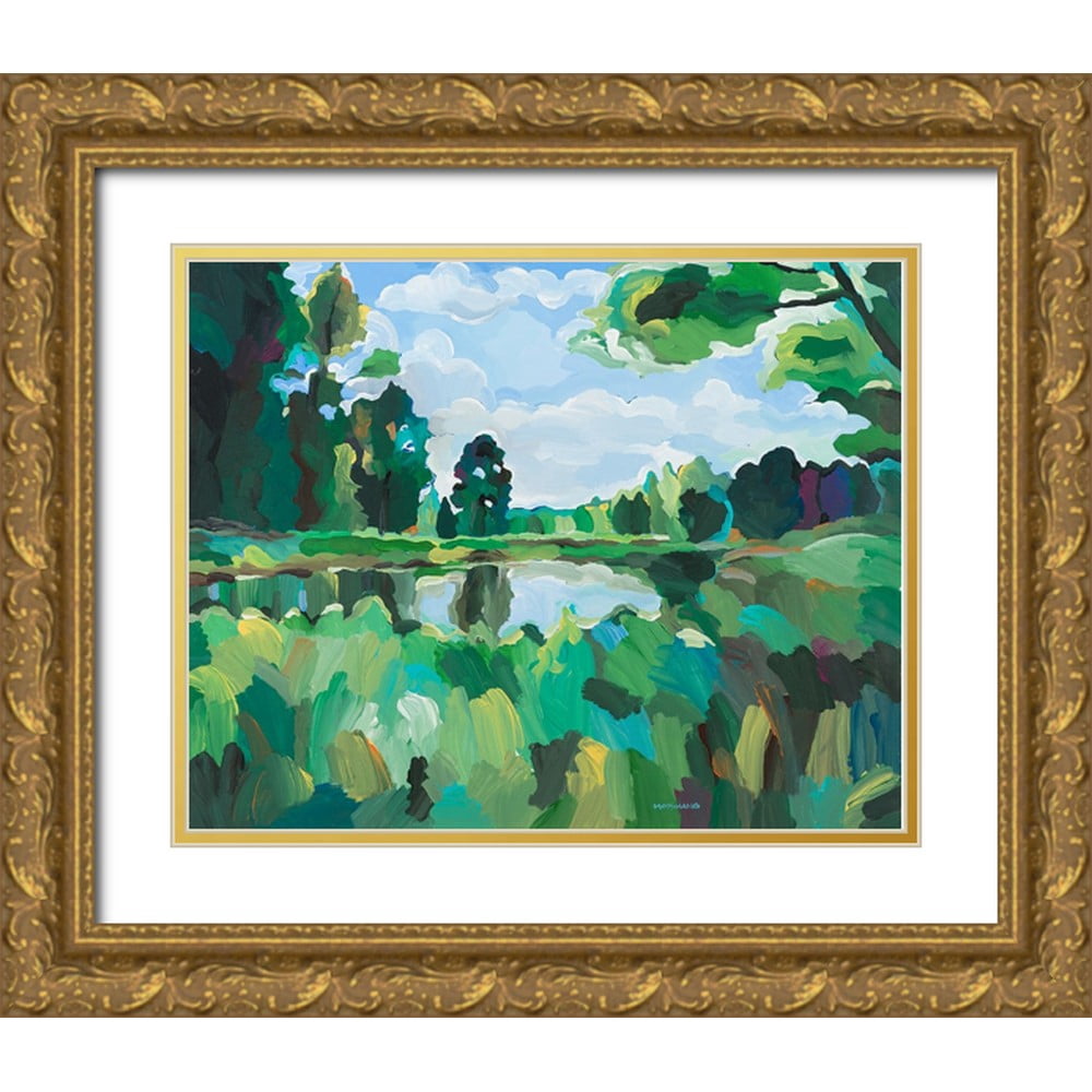 Khorasani, Hooshang 14x12 Gold Ornate Wood Framed with Double Matting ...