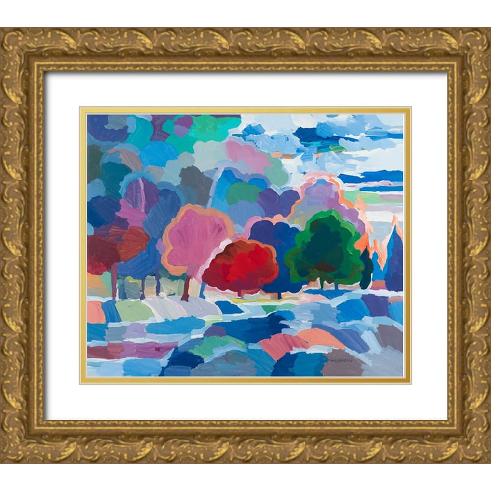 Khorasani, Hooshang 14x12 Gold Ornate Wood Framed with Double Matting ...