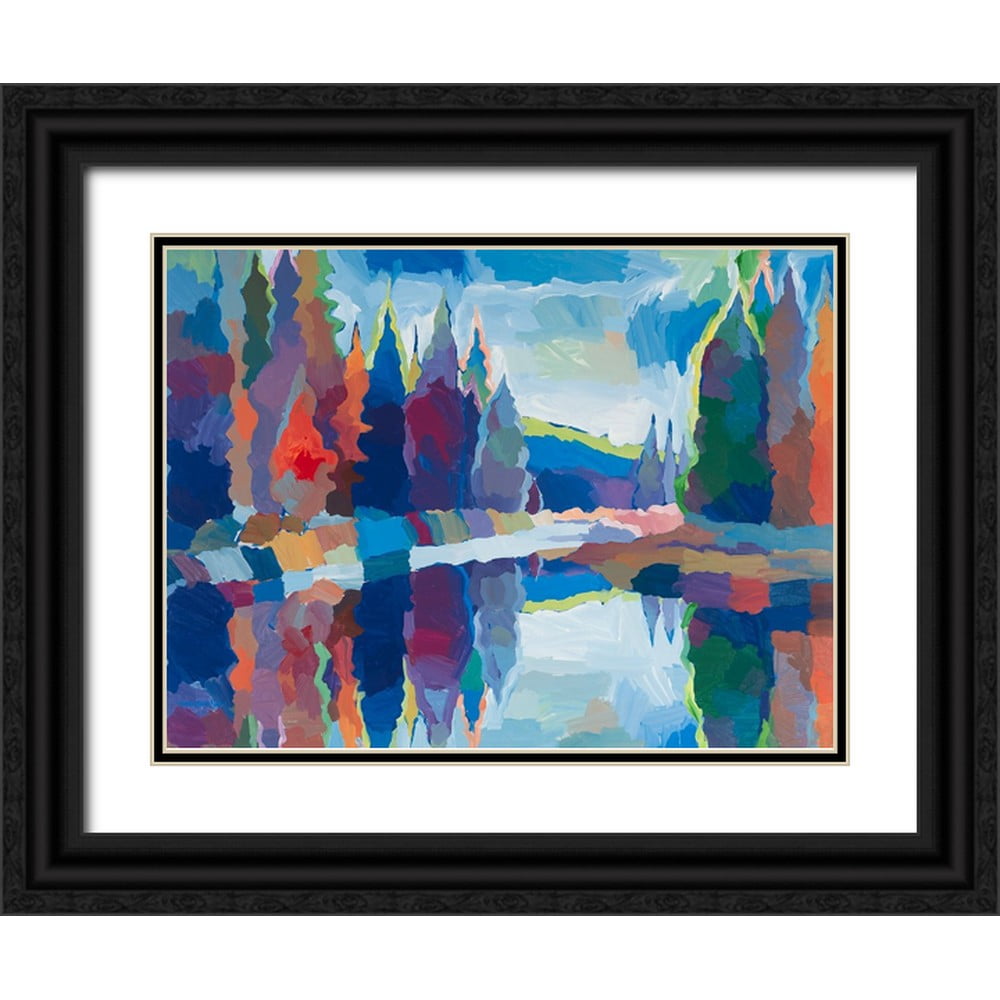 Khorasani, Hooshang 24x19 Black Ornate Wood Framed with Double Matting ...