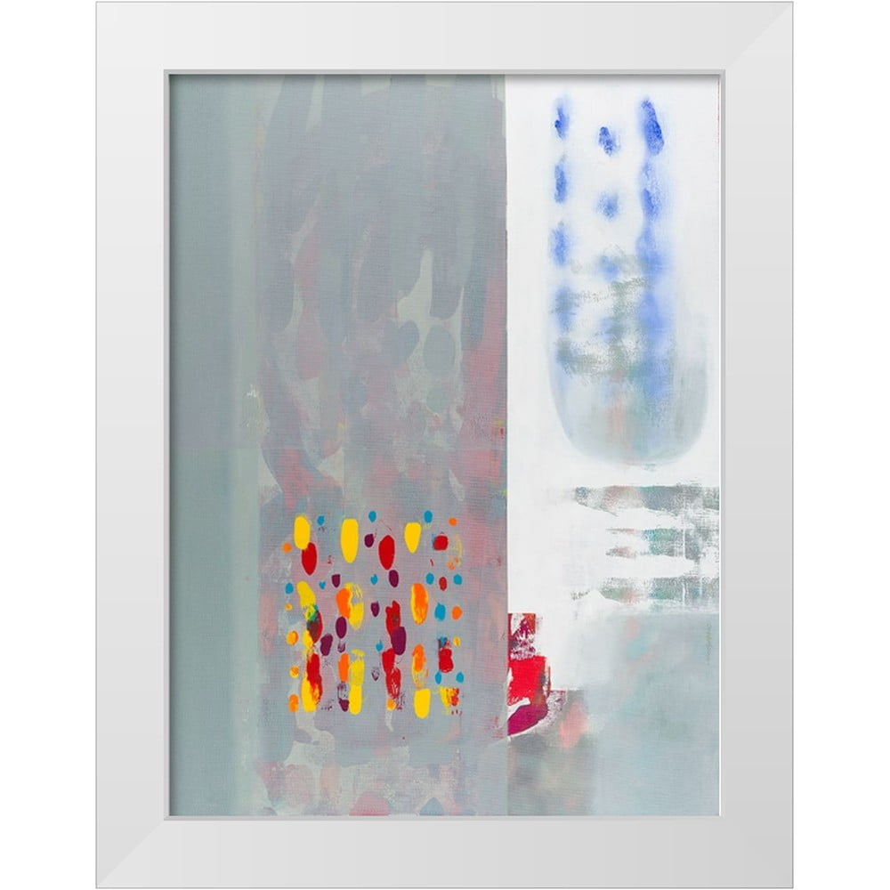 Khorasani, Hooshang 25x32 White Modern Wood Framed Museum Art Print Titled - Subtle Color Storm ...