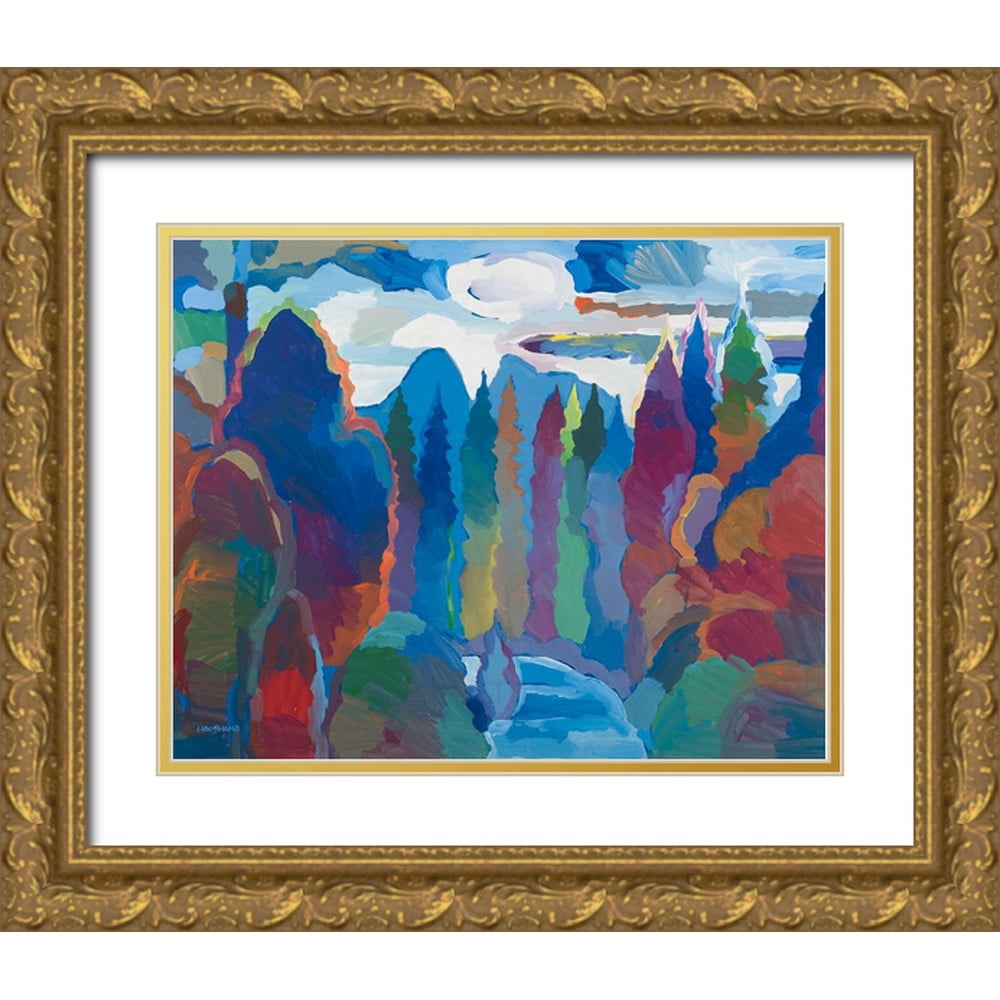 Khorasani, Hooshang 32x26 Gold Ornate Wood Framed with Double Matting ...