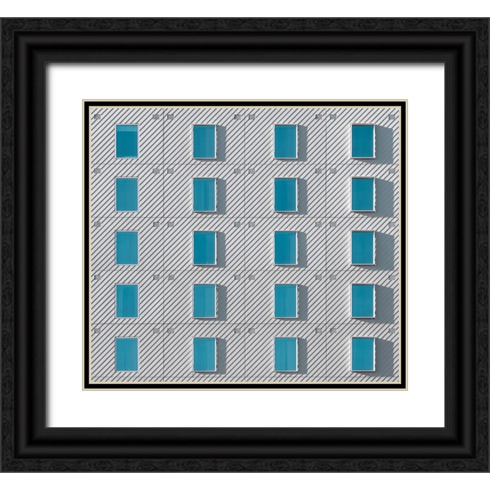 Khorsand, Parsoa 29x26 Black Ornate Wood Framed with Double Matting ...