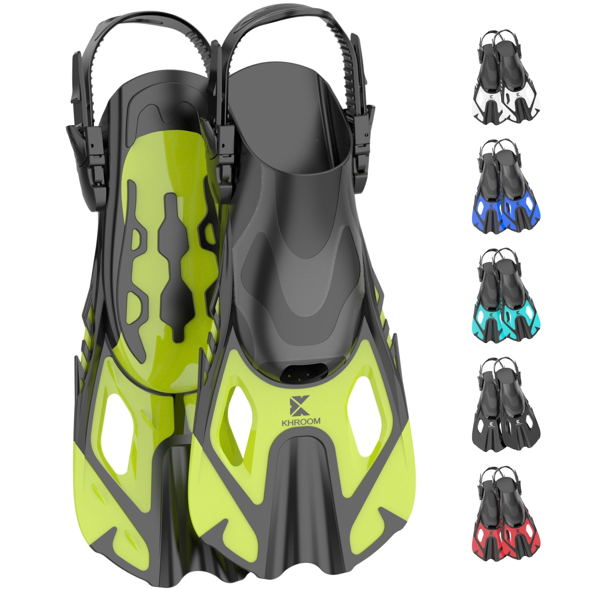 Khroom snorkel fin adult / children | size 1.5-11.5 | short snorkeling ...
