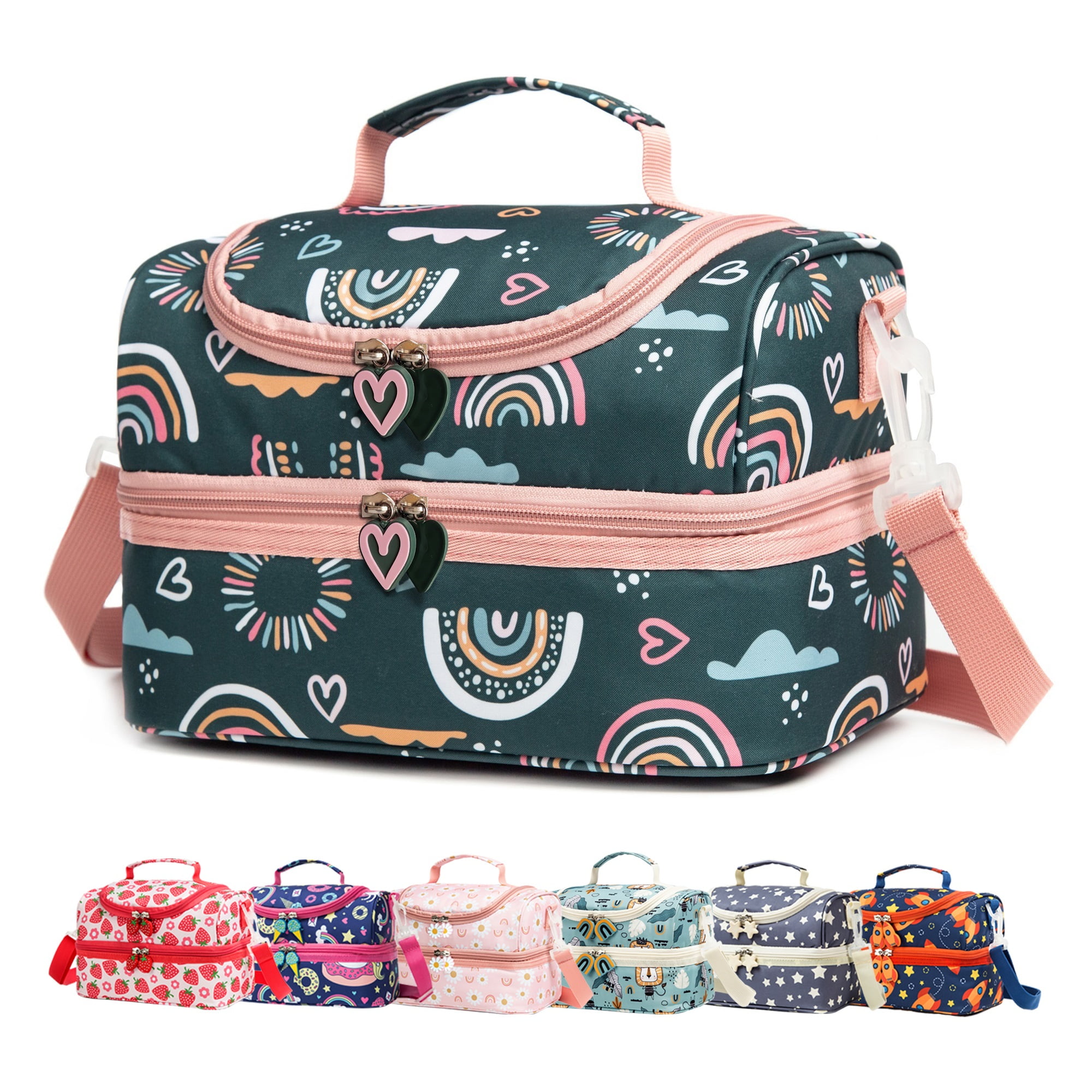 Khulula Kids Lunch Boxes Bag Insulated Double Decker Lunch Box Tote ...