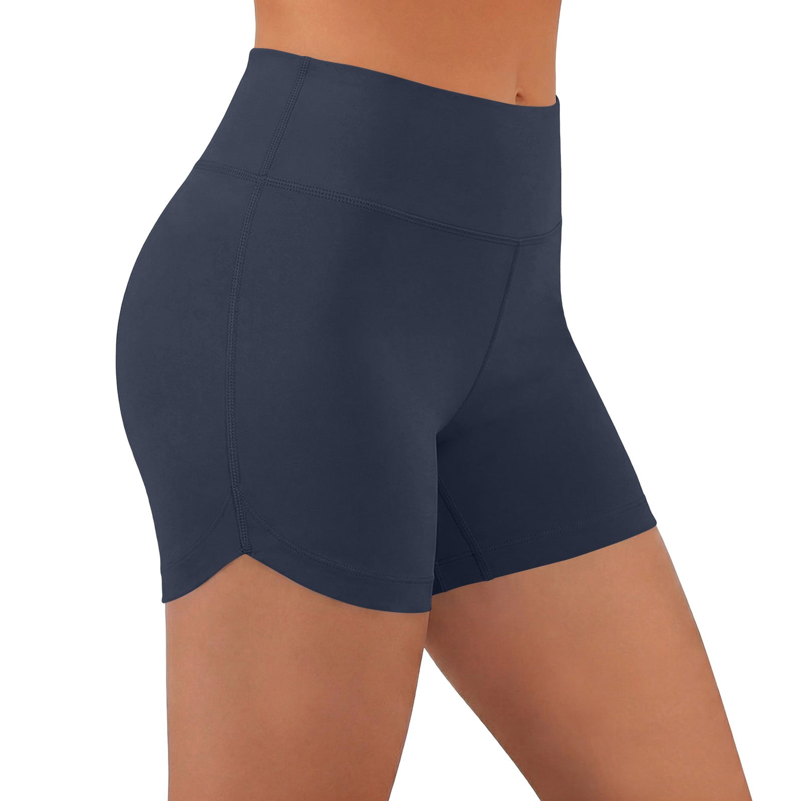 Khunlpohl Women's Leggings Sports Short Pants Elastic Waisted Running ...