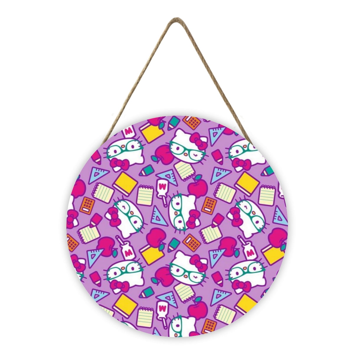 Ki×tty Circular Wooden Hanging Board - Walmart.com