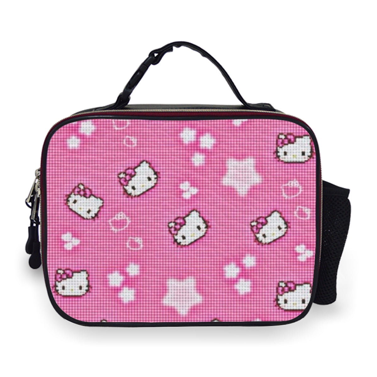 Ki×tty Insulated Lunch Box Unisex Reusable Lunch Box Portable Leather ...