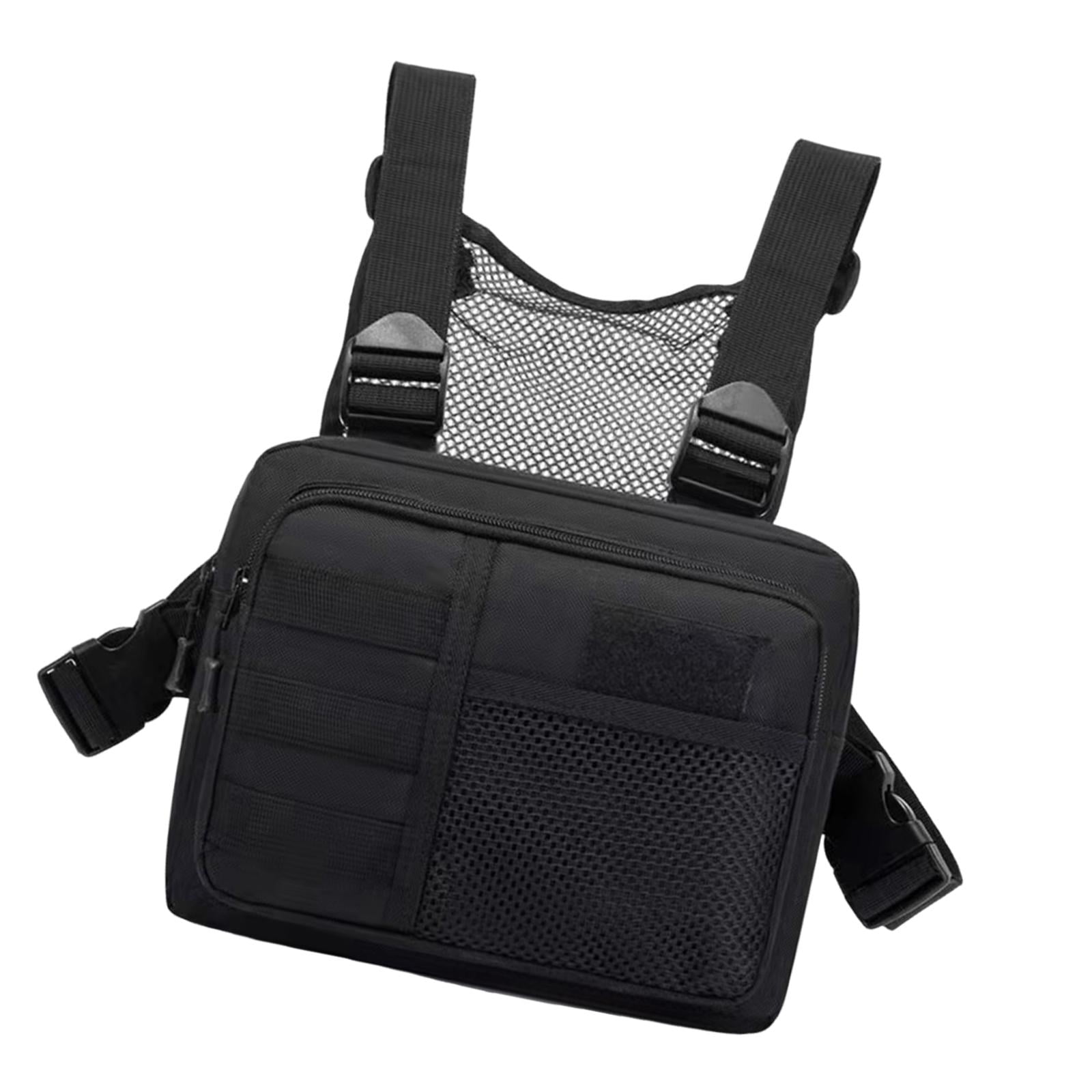 KiBcsLic Chest Rig Bag Chest Harness Front Pack for Cycling Hiking ...