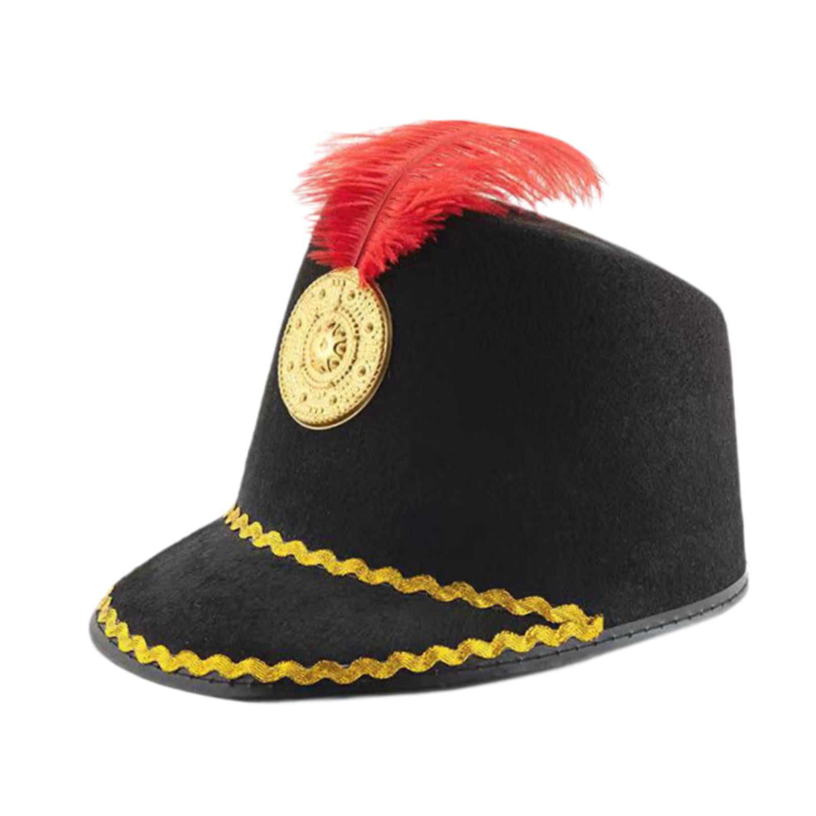 KiBcsLic Drum Major Hat Costume Accessories for Men Women Dressing up ...