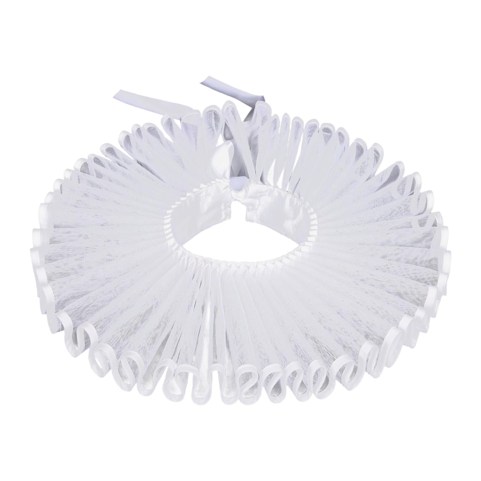KiBcsLic Elizabethan Clown Neck Ruffle Costume Accessory for Gothic ...