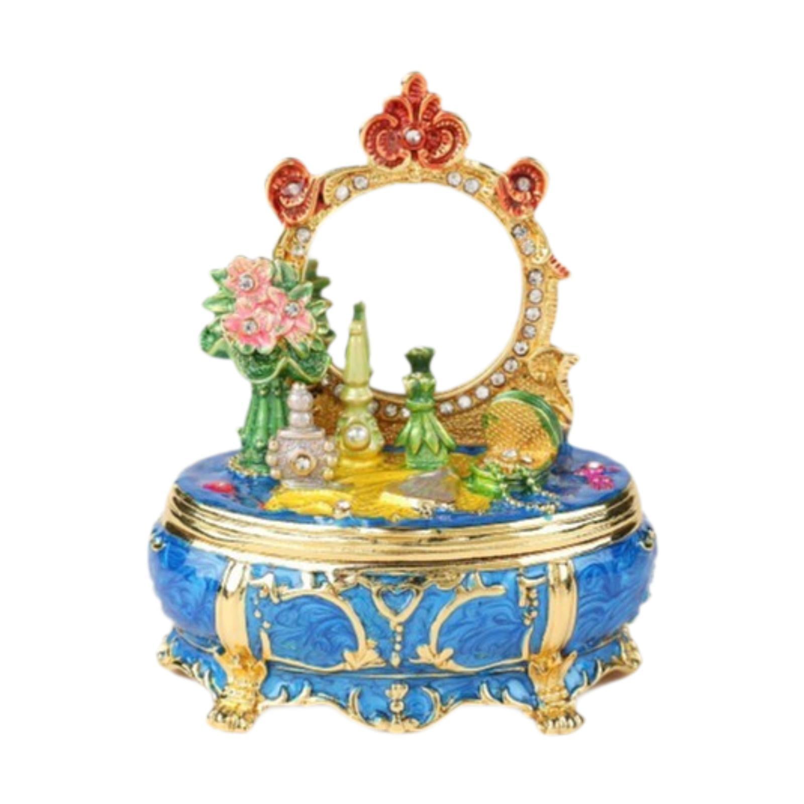 KiBcsLic Enamel Jewelry Box Crafts Jewelry Storage Box for Necklace ...
