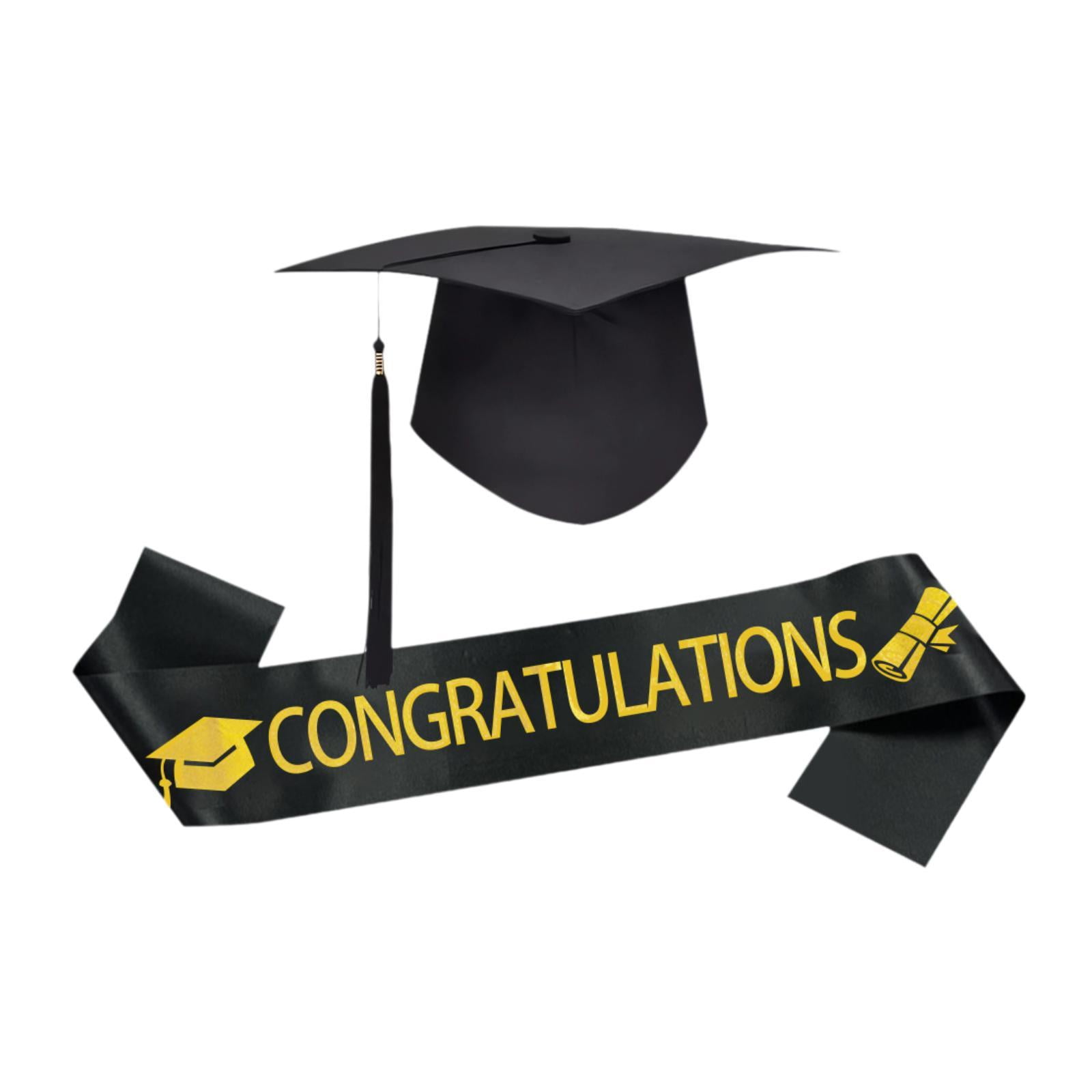 KiBcsLic Graduation Cap and Shoulder Strap Bachelor Cap for High School ...