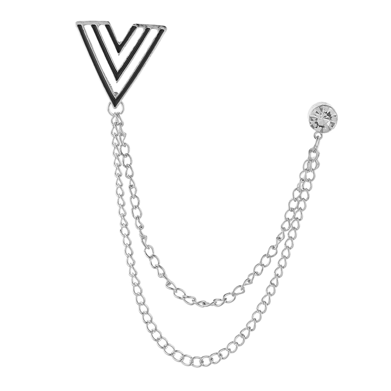 KiBcsLic Men's Brooch Chain Brooch Pin Hanging Chains Alloy Accessories ...