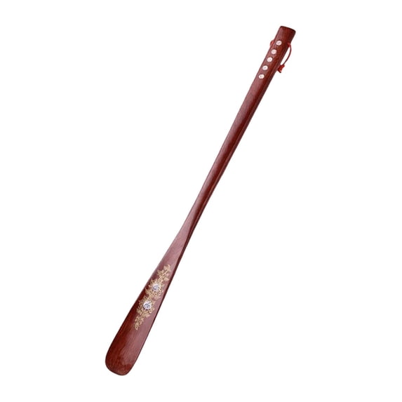 KiBcsLic Portable Wood Shoe Extra Long Handle Reach Assist 70cm Shoe ...