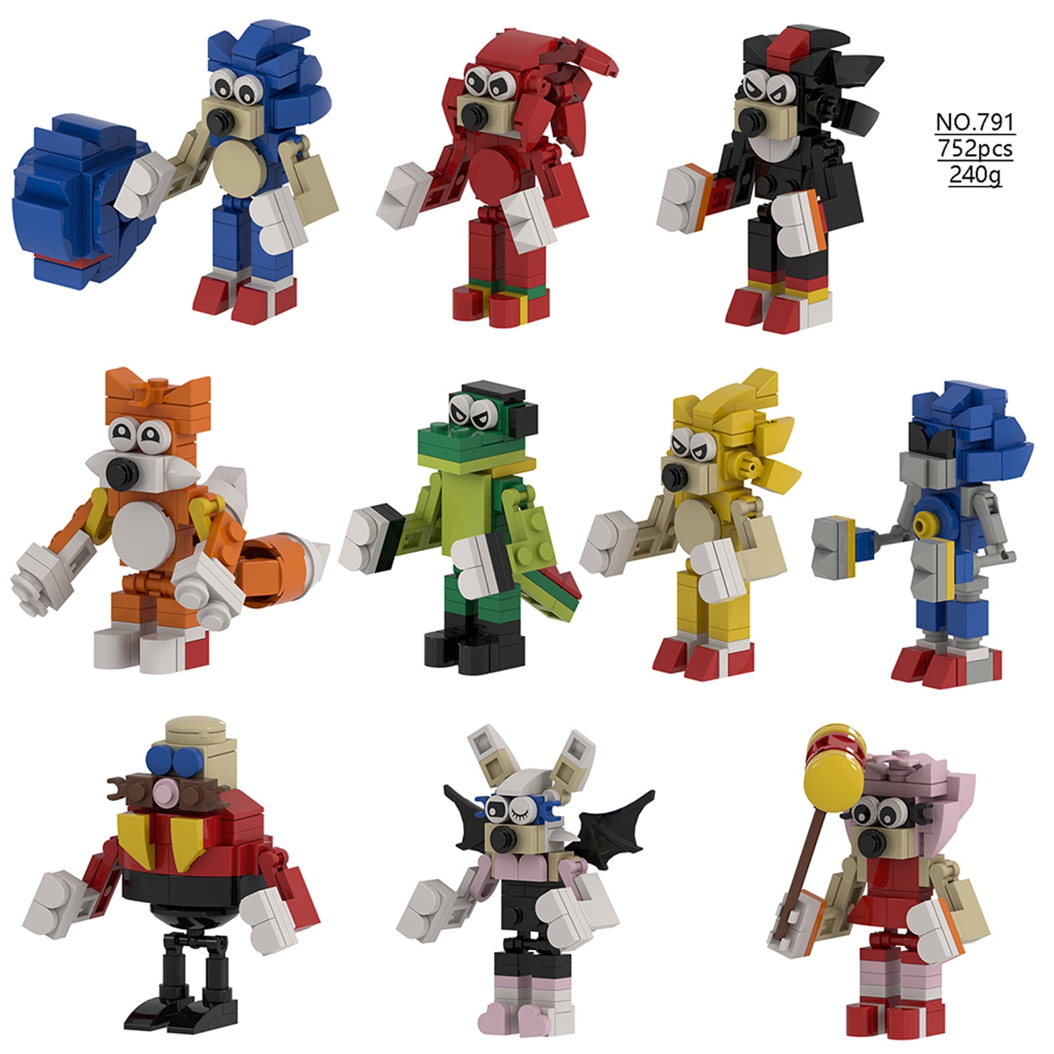 KiCrazeToy Soni-c Universe Brick Figure Collection – 10 Iconic Game ...