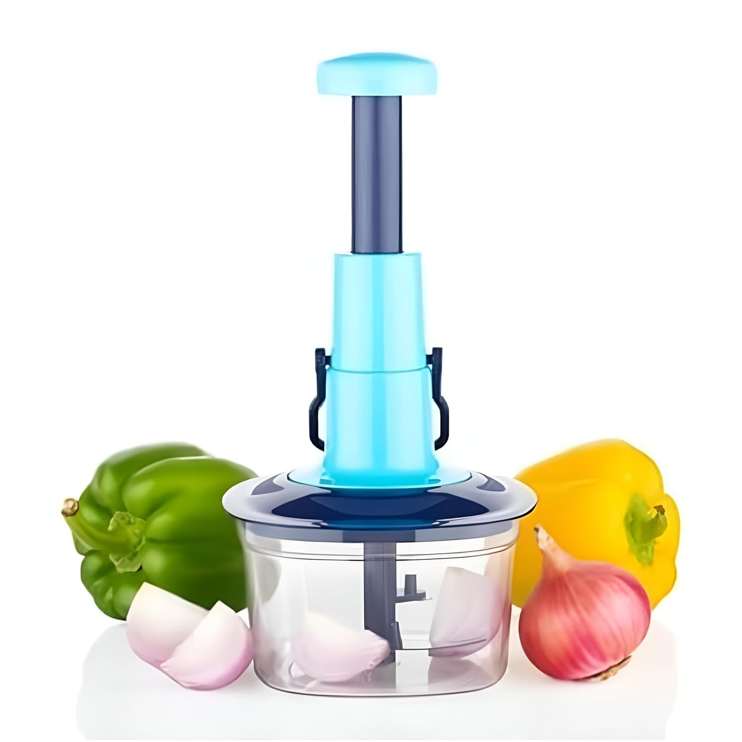 KiR Manual Food Chopper Vegetable Cutter Portable Hand Garlic Mincer ...