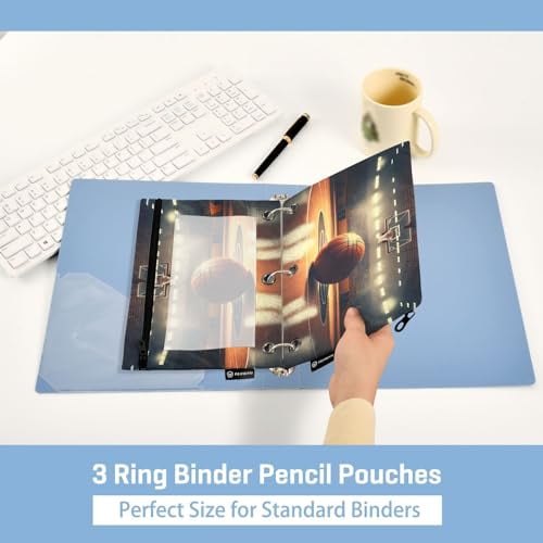 KiRYu Basketball-court Fabric Binder with Smooth Zipper Clear Window ...