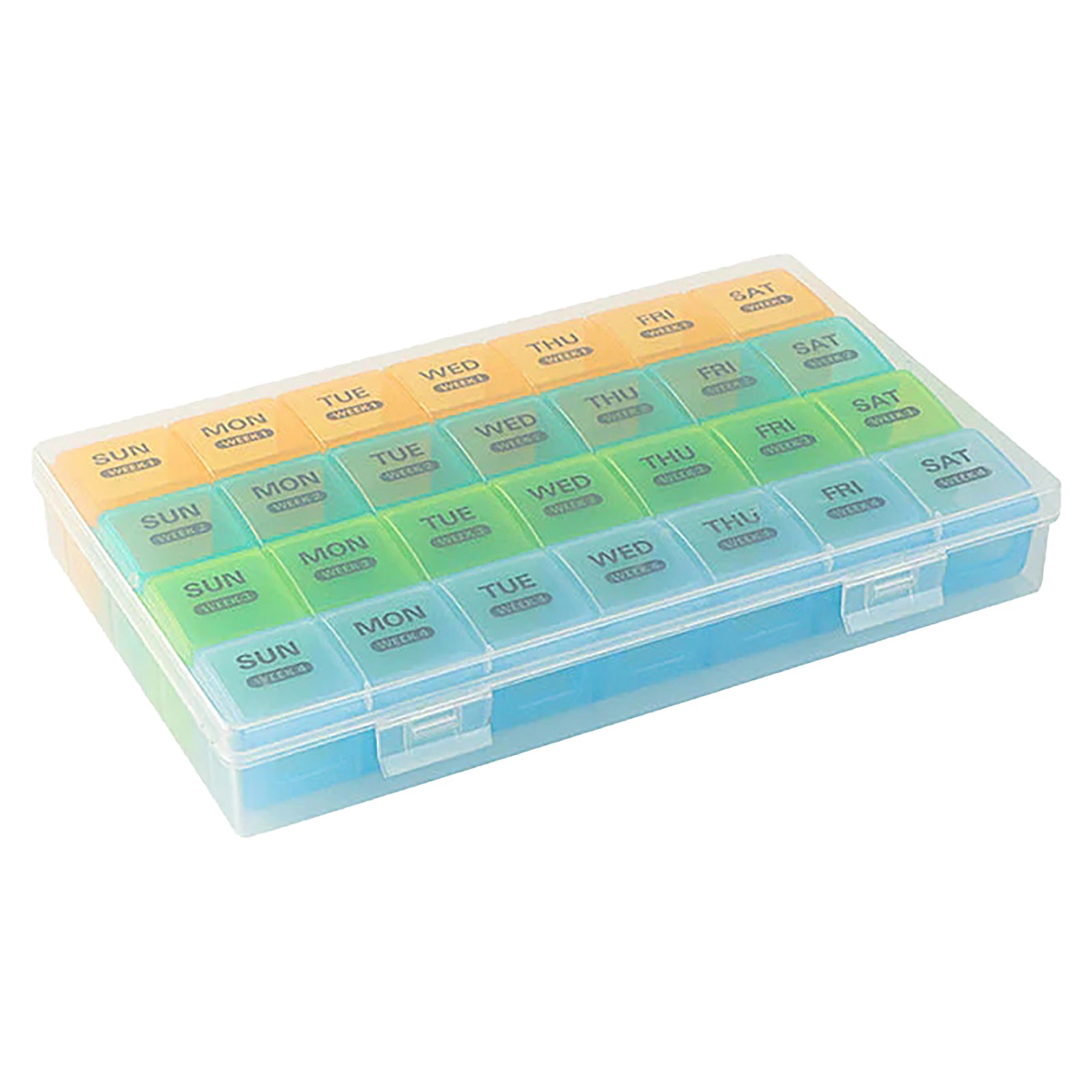 KiRimity Monthly Pill Organizer, 28 Day Pill Box, 4 Weeks One Month ...