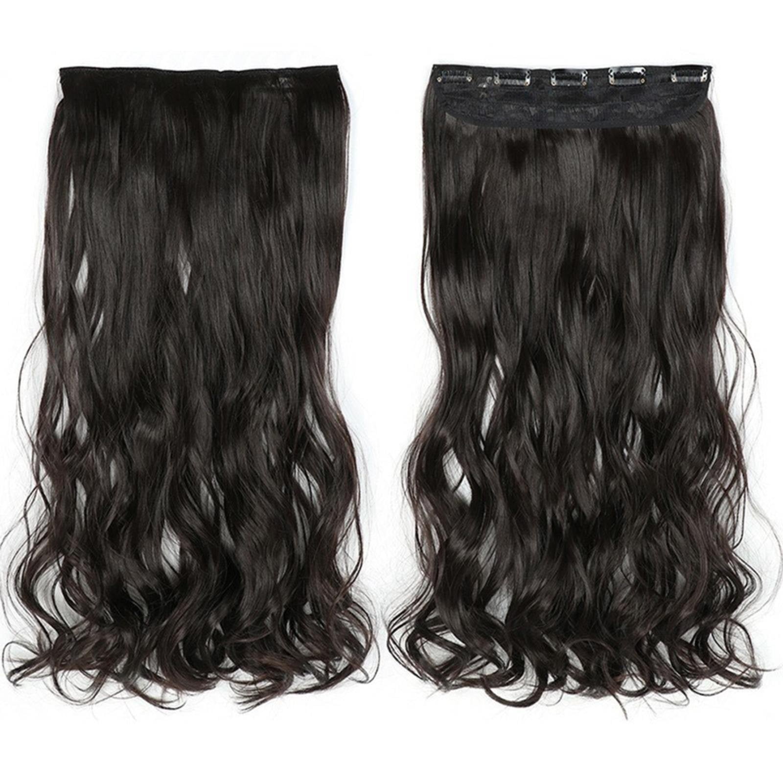 KiRimity Wig Cap 28Inch Wavy Curly Full Head Clip In On Double Weft ...