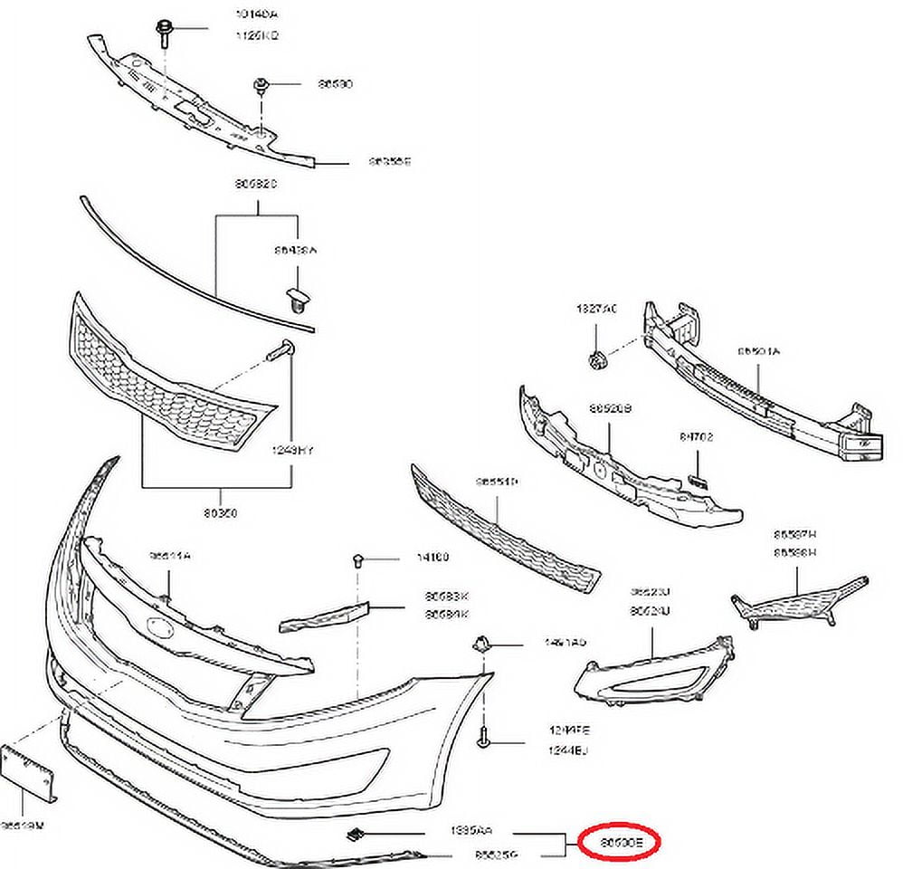 Kia Front Bumper Lip, Black, Direct Replacement for Optima, Durable ...