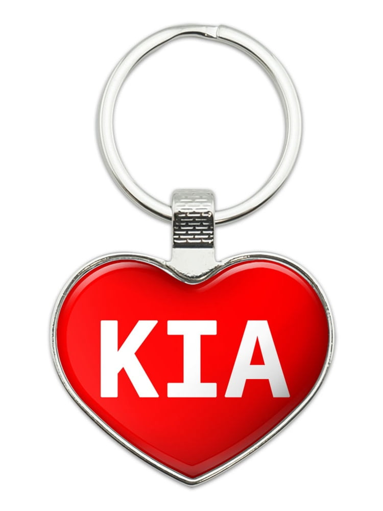 Kia I Love Name Heart Metal Key Chain Walmart