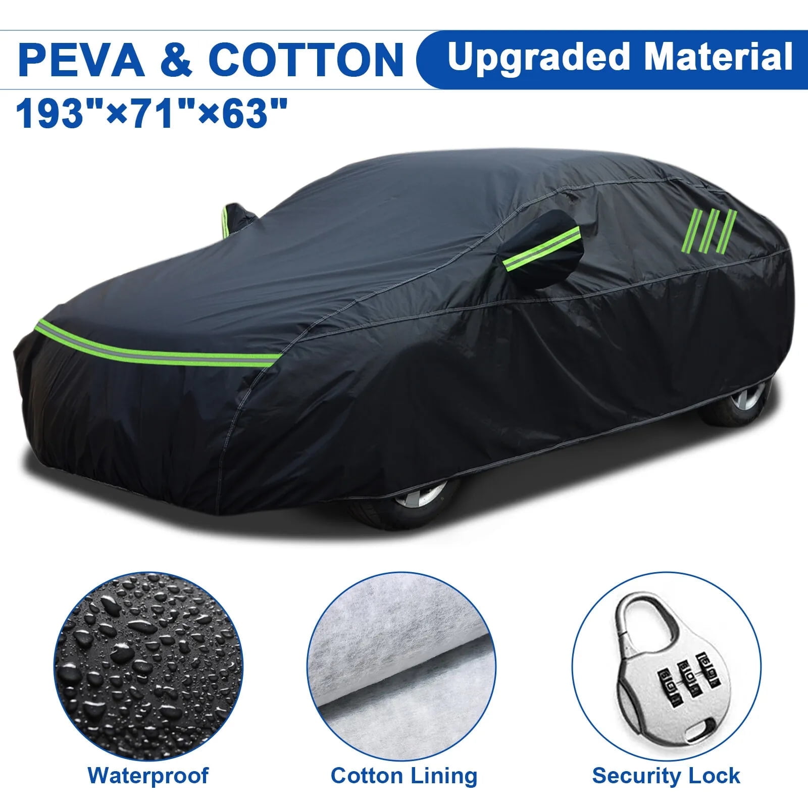 For Kia Optima Car Cover 100% Waterproof Upgraded PEVA+Cotton Material ...