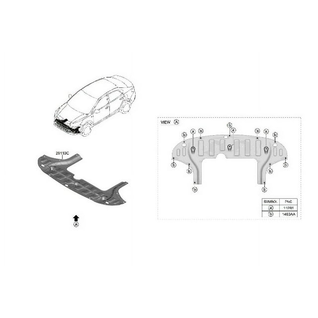 Kia Rio (2021-2023) Engine Splash Shield Panel Lower Cover - Walmart.com