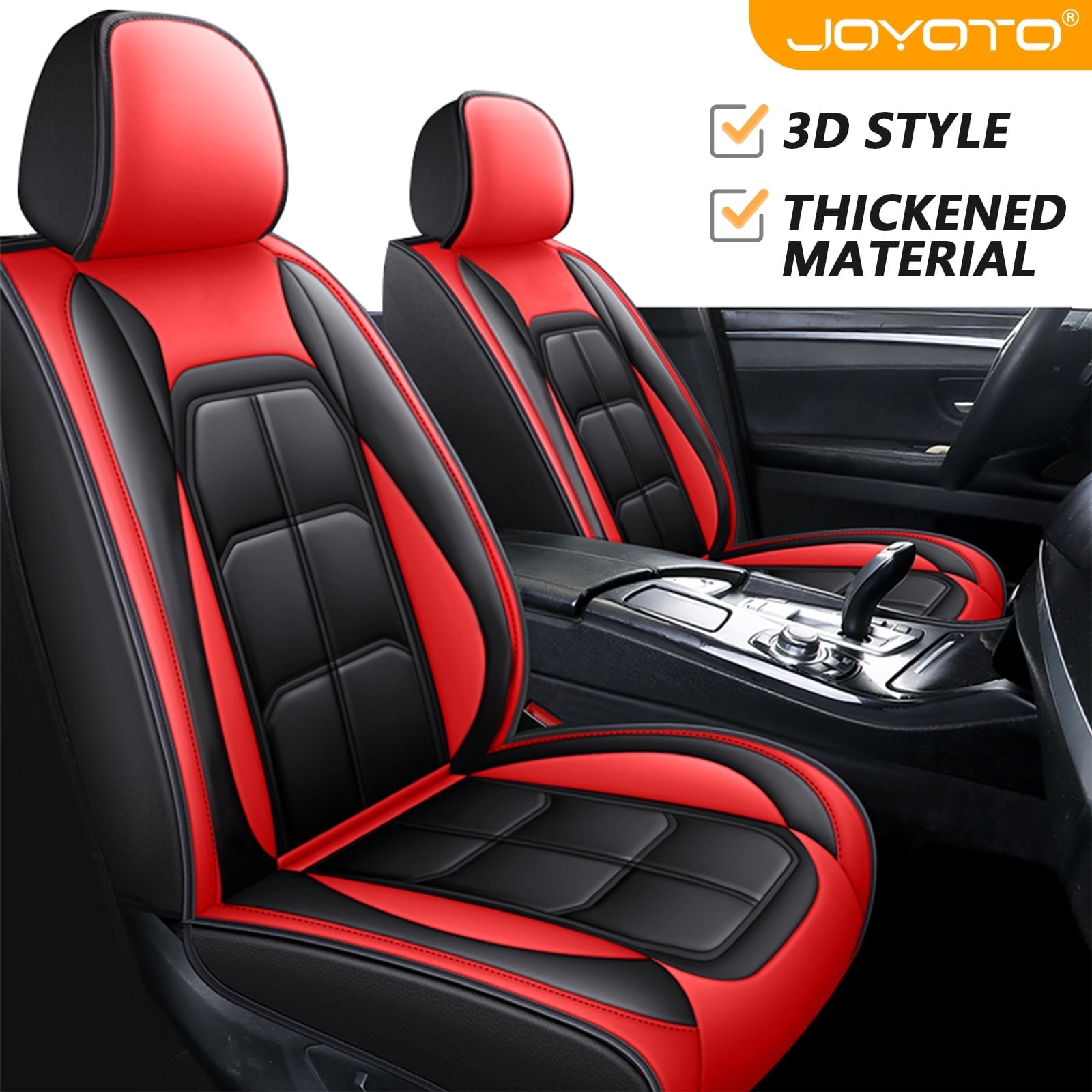 For Kia Soul Forte Car Seat Covers 5-Seats, Premium Pu Leather Auto Cushion Protector, Front ...