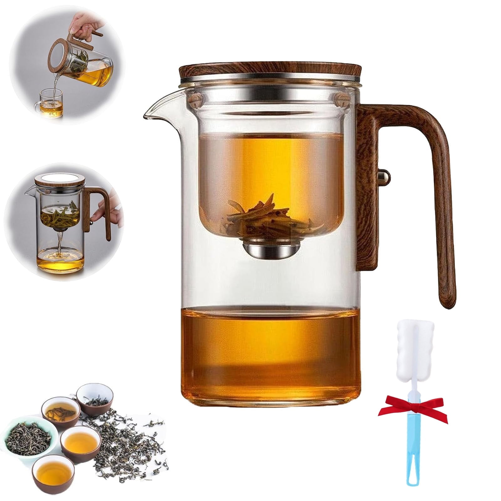 Kianstier Teapot,Kianster Magical Teapot,Senomi Infusion Glass Pot ...