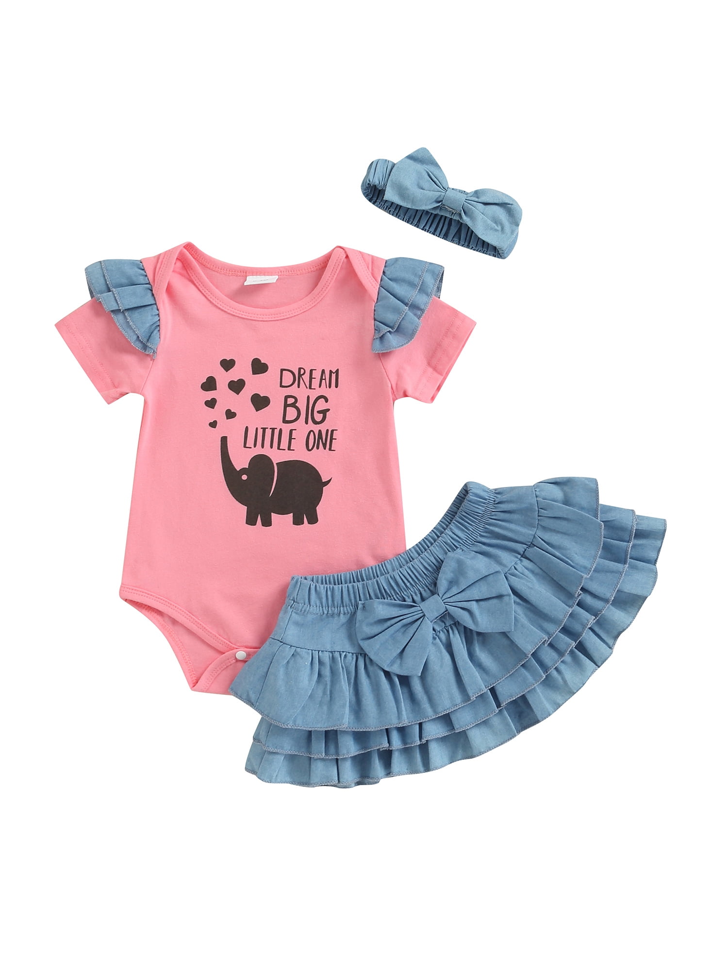 Kiapeise Infant Baby Girl Summer Skirt Outfits Short Sleeve Romper ...