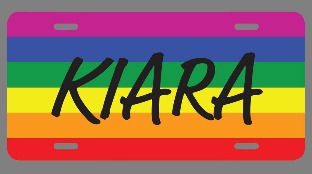 Kiara Name Pride Flag Style License Plate Tag Vanity Novelty Metal | UV ...