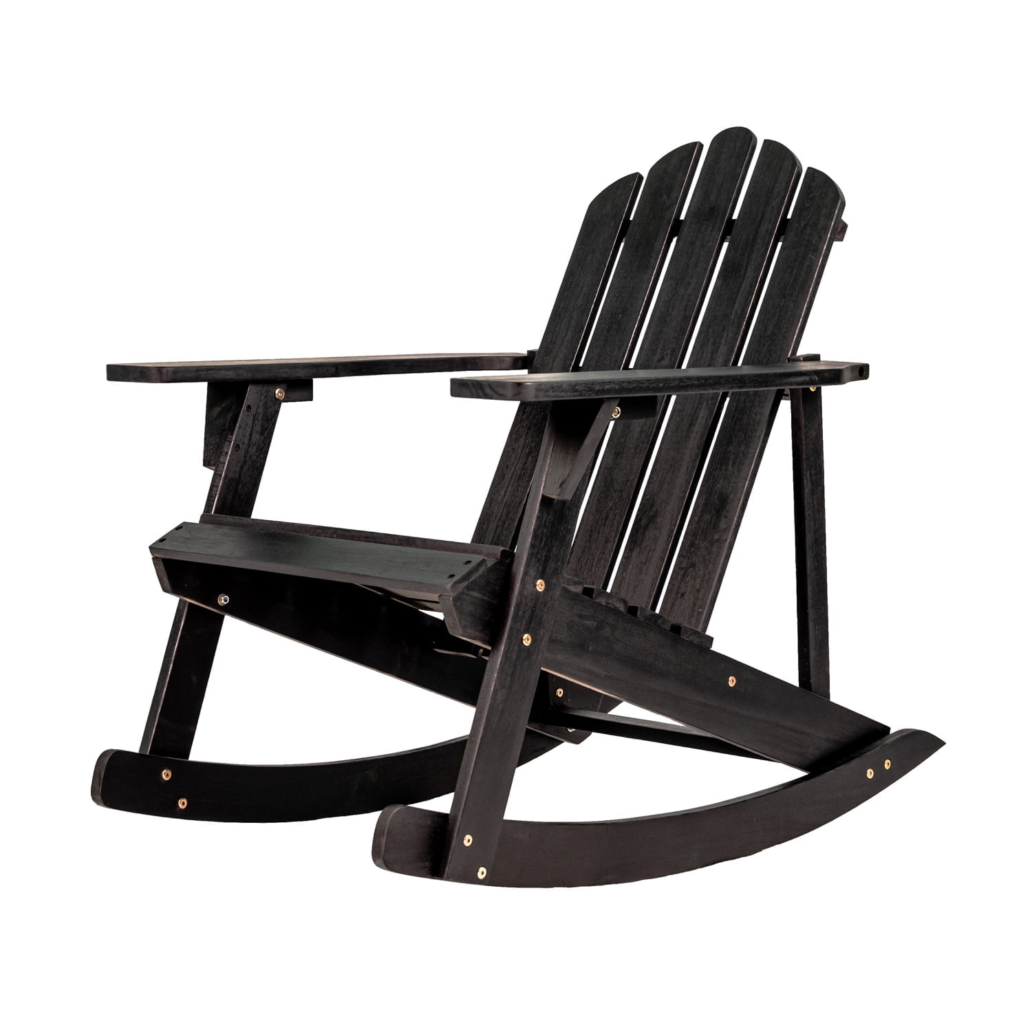 Kiawah Outdoor Patio Classic Acacia Wood Adirondack Rocking Chair ...