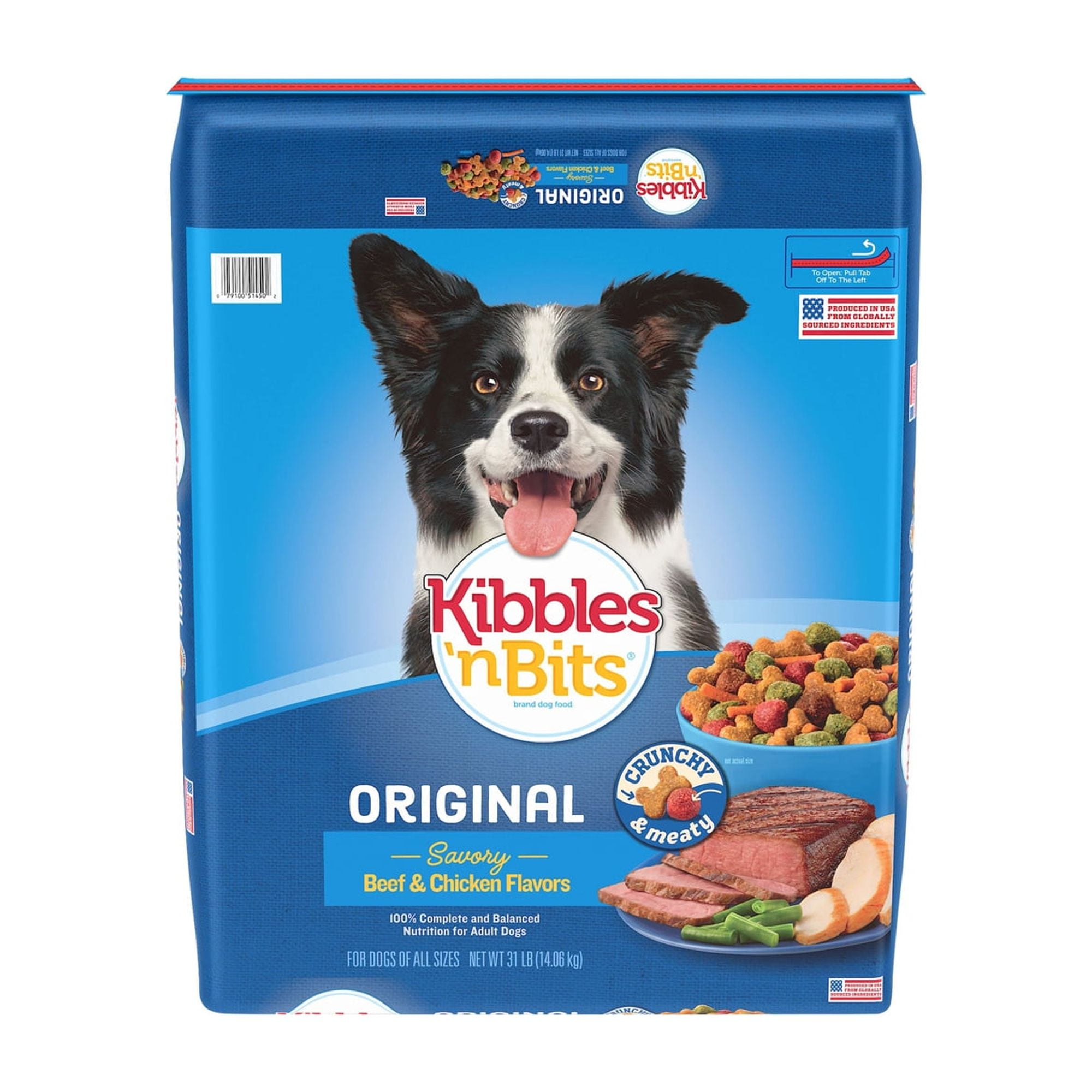 Kibbles 'n Bits Original Savory Beef & Chicken Flavors Dry Dog Food, 31 ...