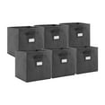 Kibhous 6 Pcs Foldable Storage Box 10x10x11 Inch Fabric Bins