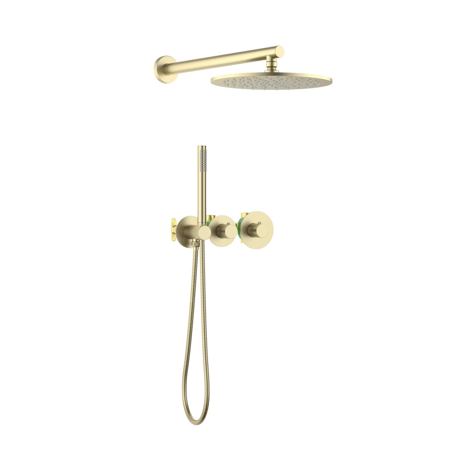 Kibi Circular 2 Function Thermostatic Shower System With Rough In Valve ...