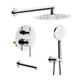 Kibi Circular Pressure Balanced 3-Function Shower System with Rough-In ...