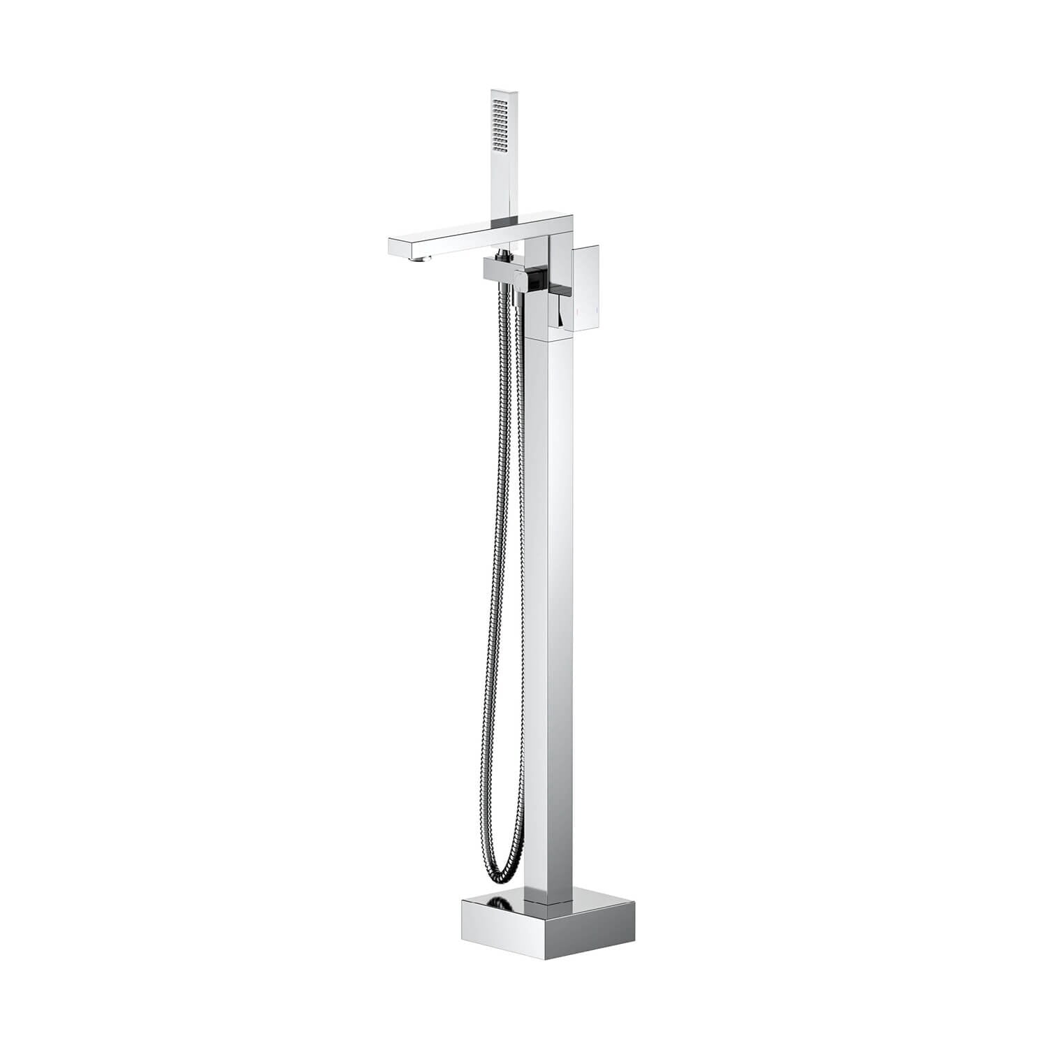 Kibi Cube Floor Mount Tub Filler With Hand Shower - Chrome - Walmart.com