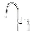 Kibi Fusion-T Single Handle Pull Down Kitchen Sink Faucet with Soap ...