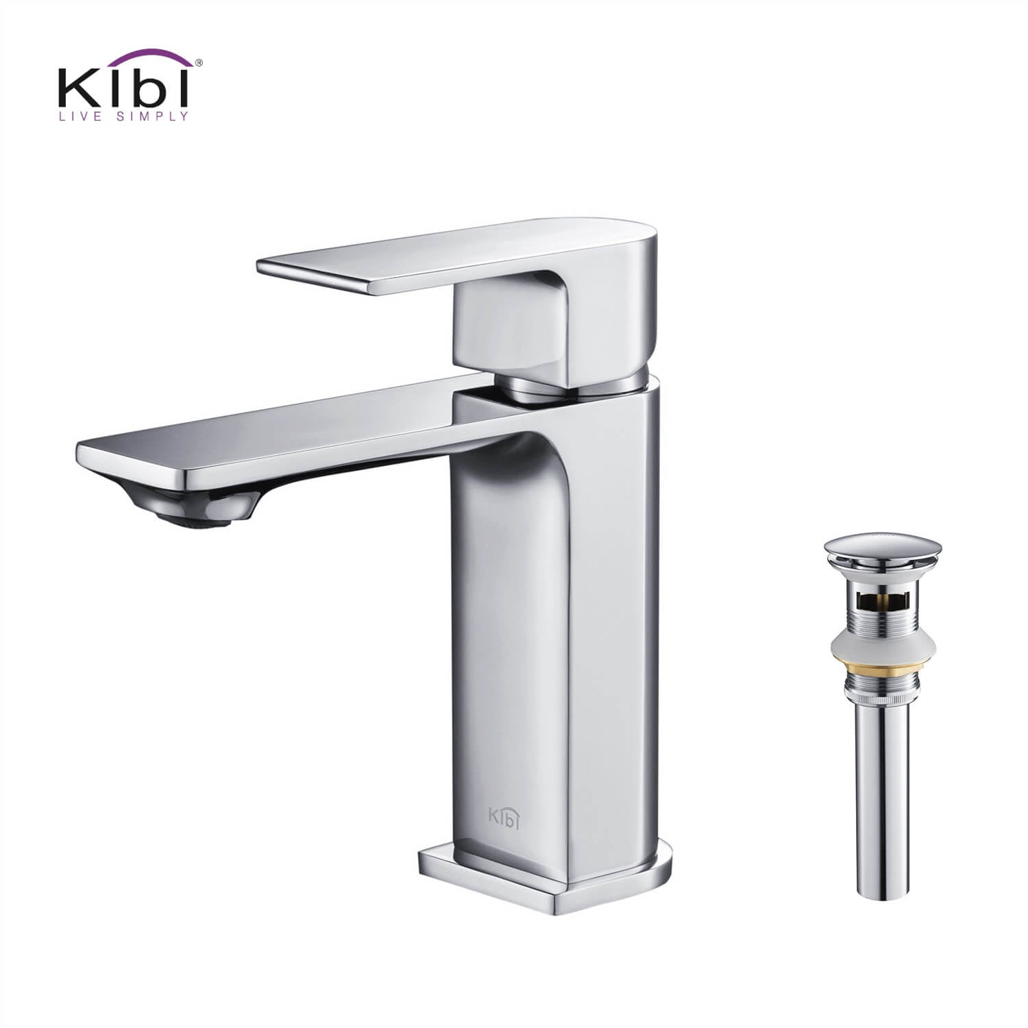 Kibi Mirage Single Handle Bathroom Vanity Sink Faucet with Pop Up Drain - Walmart.com