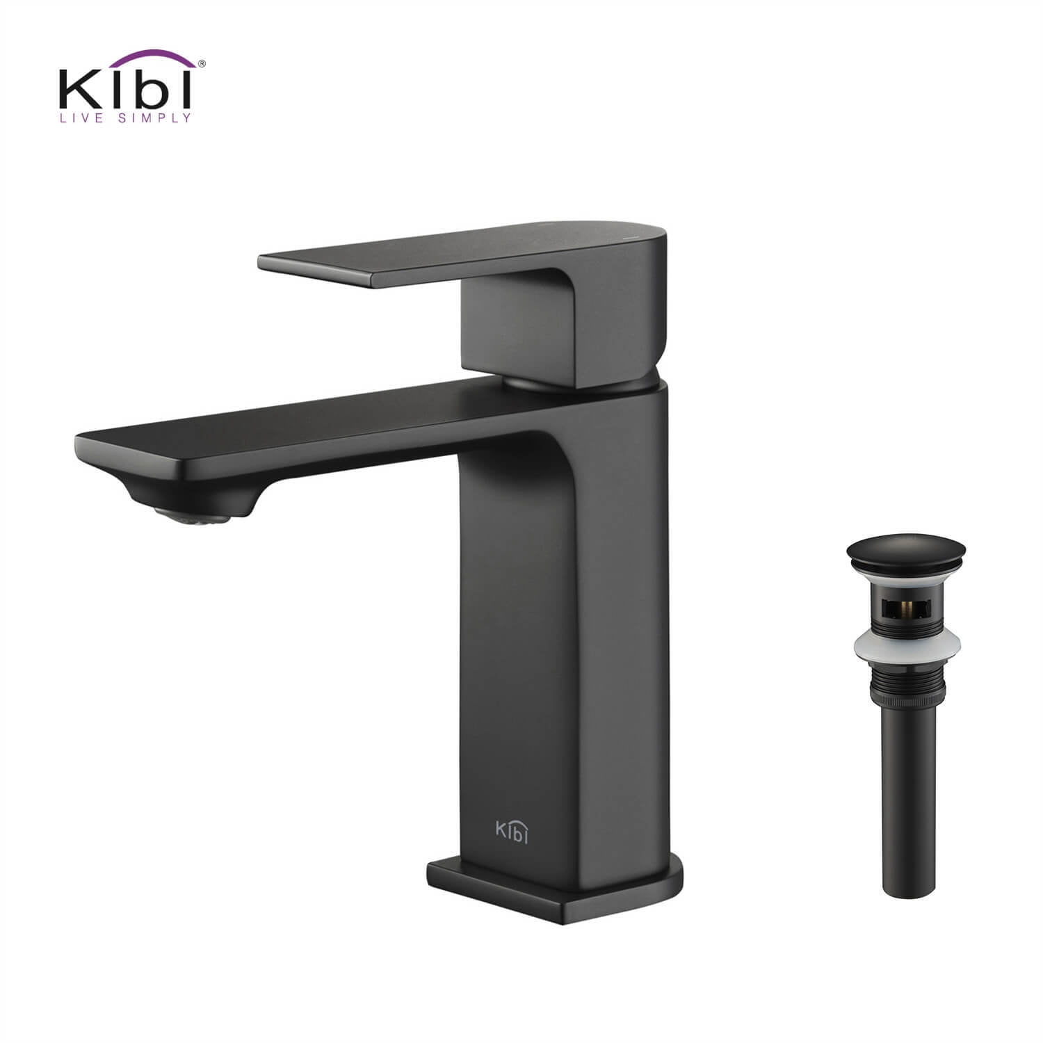 Kibi Mirage Single Handle Bathroom Vanity Sink Faucet with Pop Up Drain ...