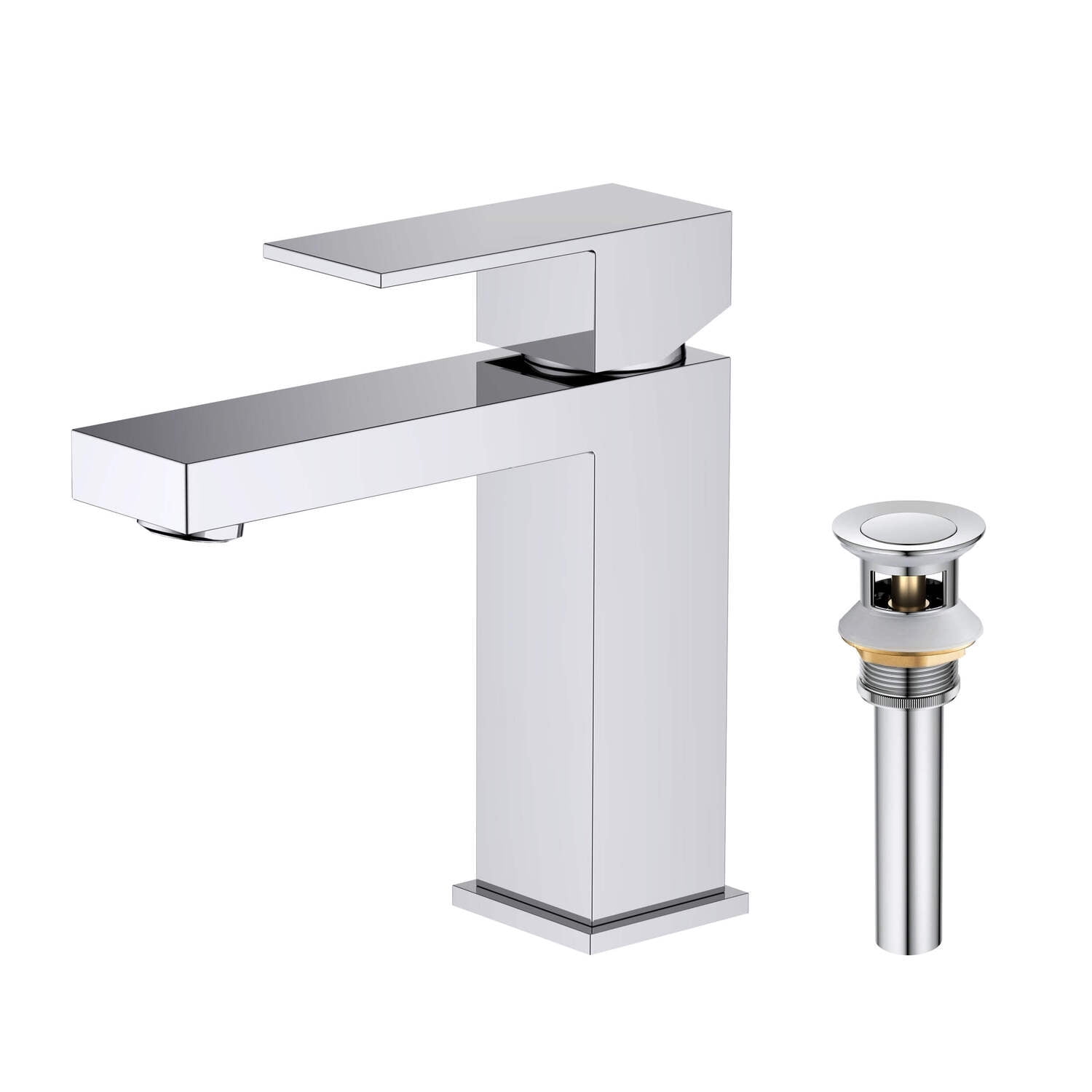 Kibi Single Handle Bathroom Sink Faucet with Pop Up Drain - Walmart.com