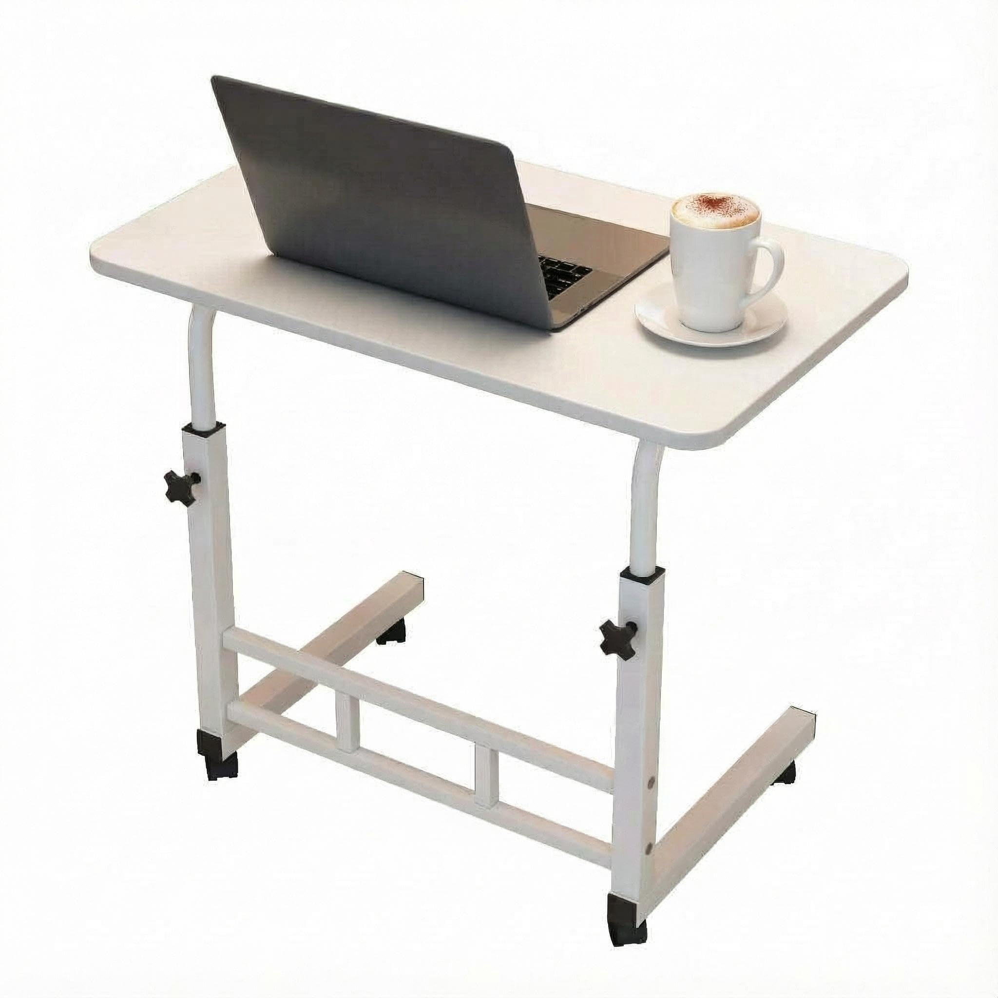 Kicctian Adjustable Height Mobile Standing Desk with Wheels, Compact ...