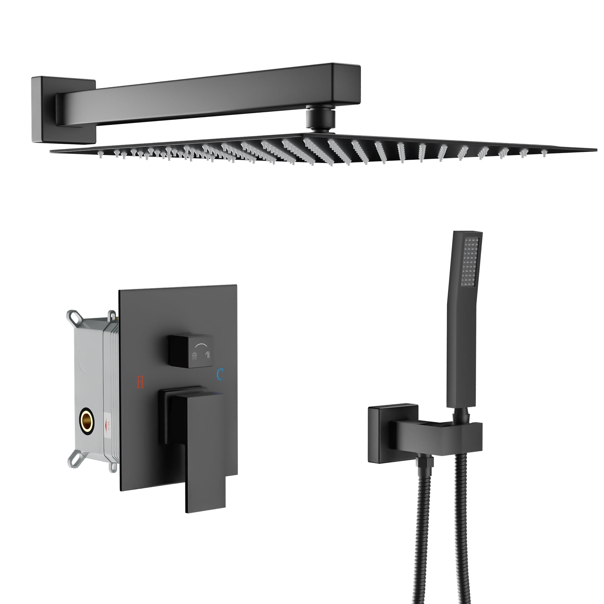 Kichae 10'' Ceiling Mounted Shower Set Adjustable Shower Head with ...