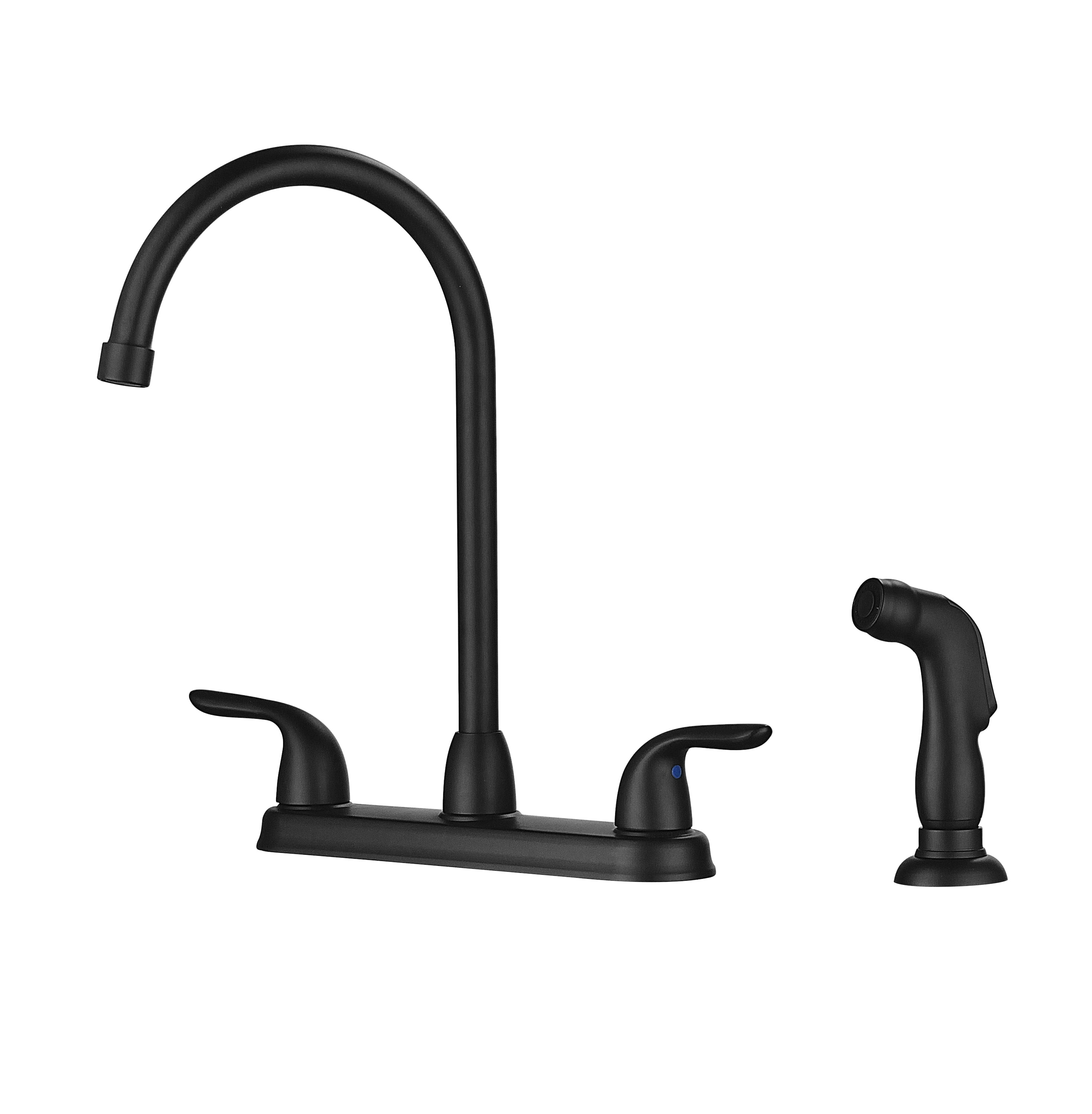 Kichae Black Kitchen Faucet with Sprayer 2 Handle High Arc Kitchen ...