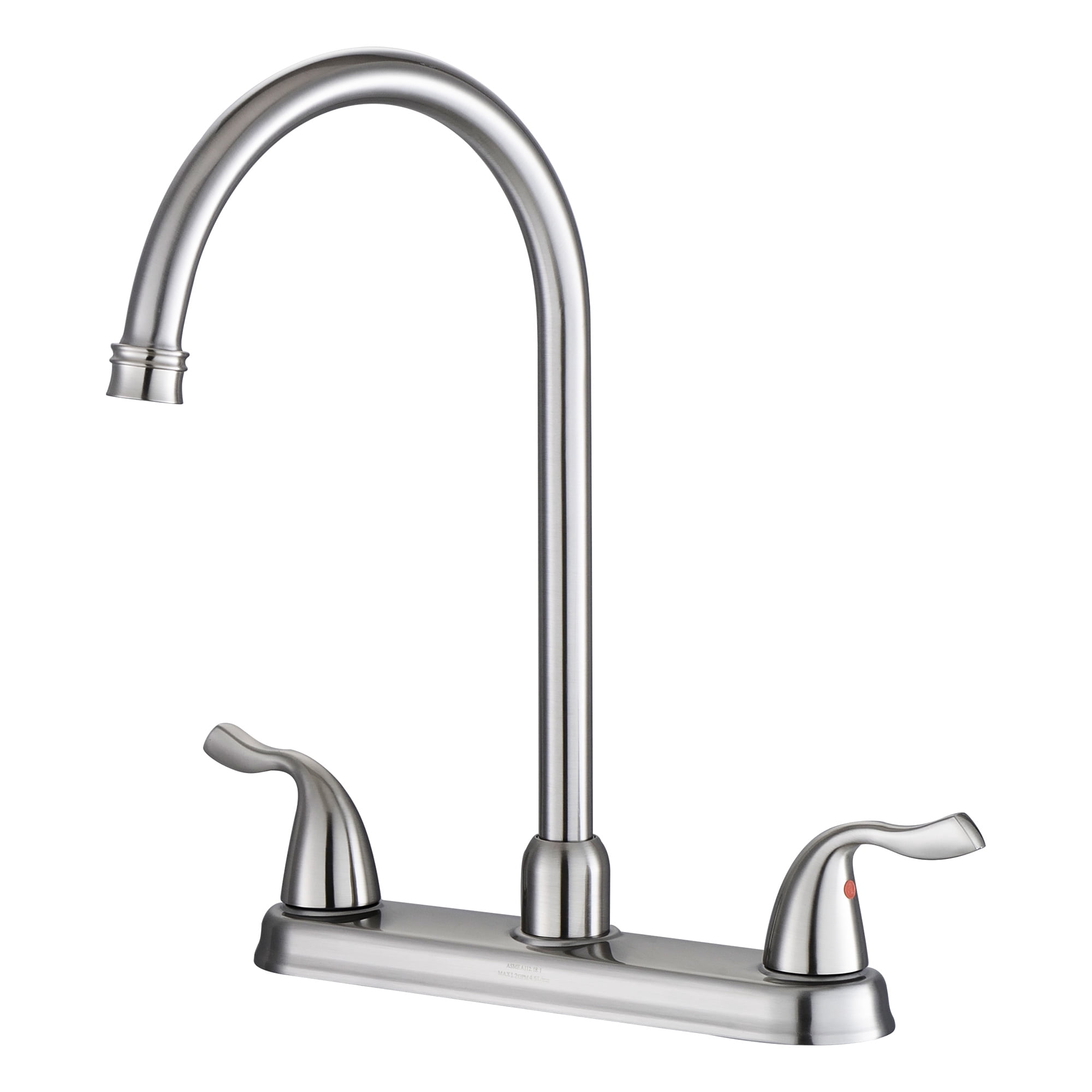 Kichae Kitchen Faucet High Arch Two Handles Brushed Kitchen Faucet ...