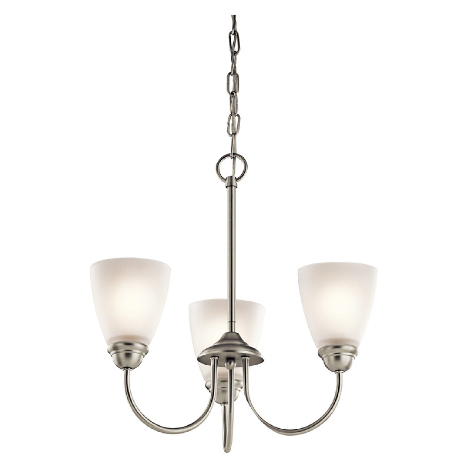 Kichler 43637NI Jolie 3 Light Mini Chandelier in Brushed Nickel ...