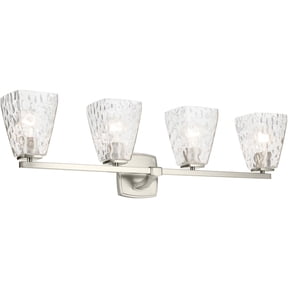 Elsa 3 Light Satin Nickel Capiz Shell Coastal Bathroom Vanity Fixture ...