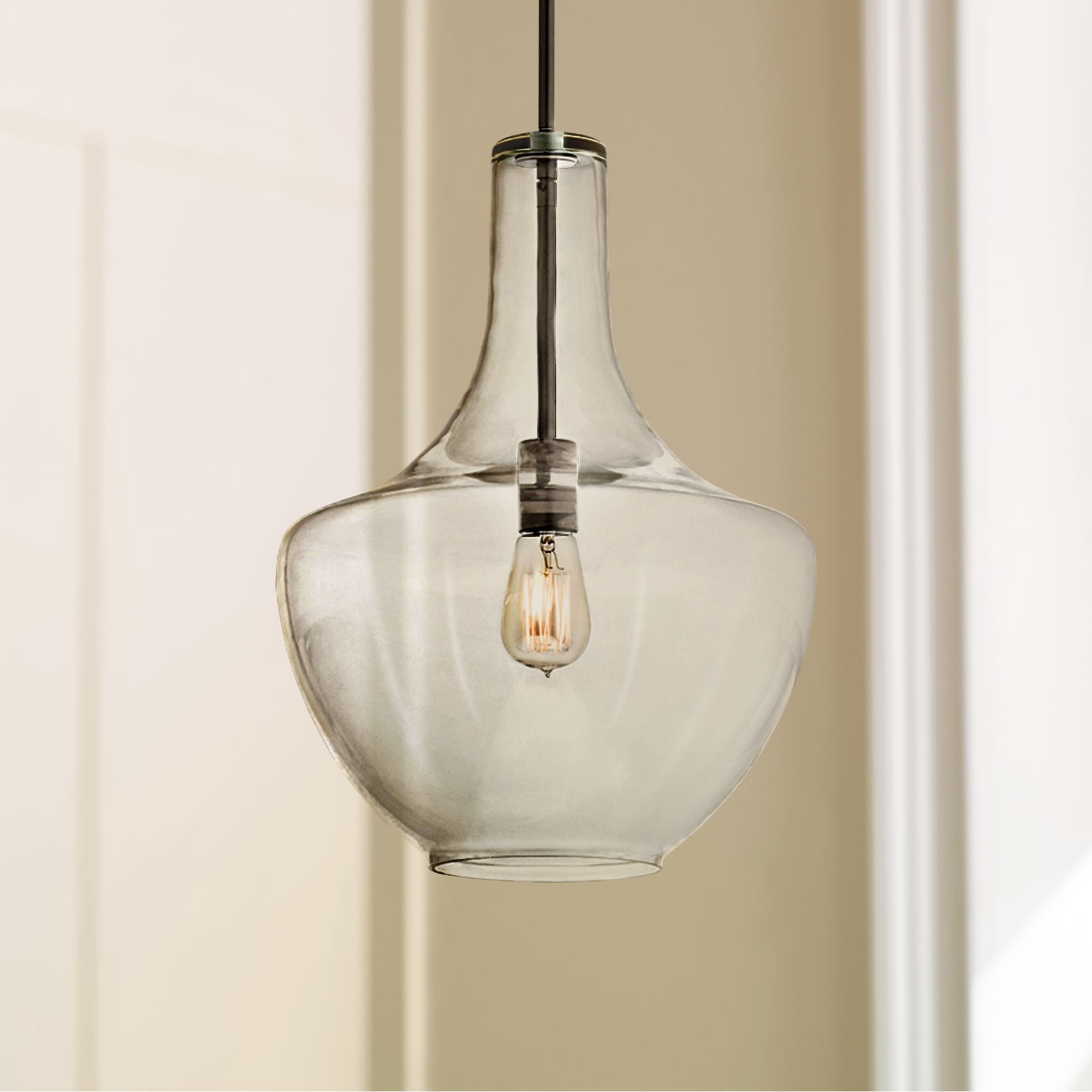 Kichler Everly 19.75" Transitional 1 Light Olde Bronze Pendant Light ...